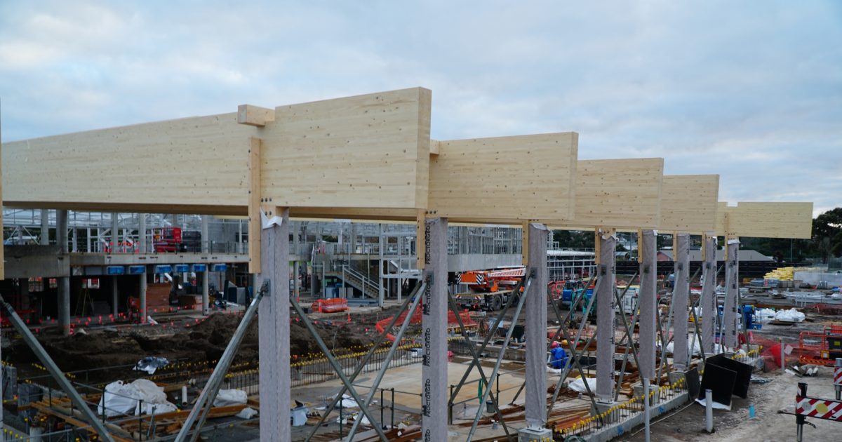 Wulanda timber beam installation and roofing | City of Mount Gambier